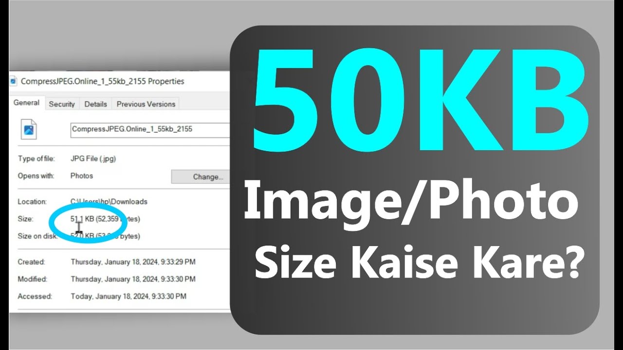50 Kb ki photo size kaise kare | 50 Kb ki image size kaise banaye | 50 ...