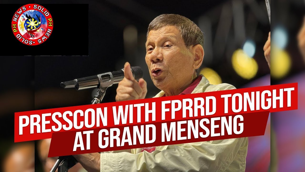 PRESSCON EX PRESIDENT RODRIGO ROA DUTERTE NAGSALITA NA! / ISSUE SA WEST ...