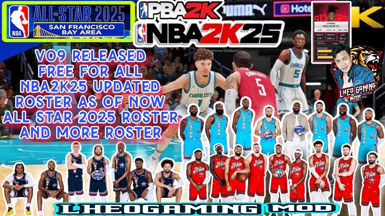 V09 NBA2K25 UPDATED ROSTER & ALLSTAR 2025 JD MENU V3 (FREE RELEASED NOW ...
