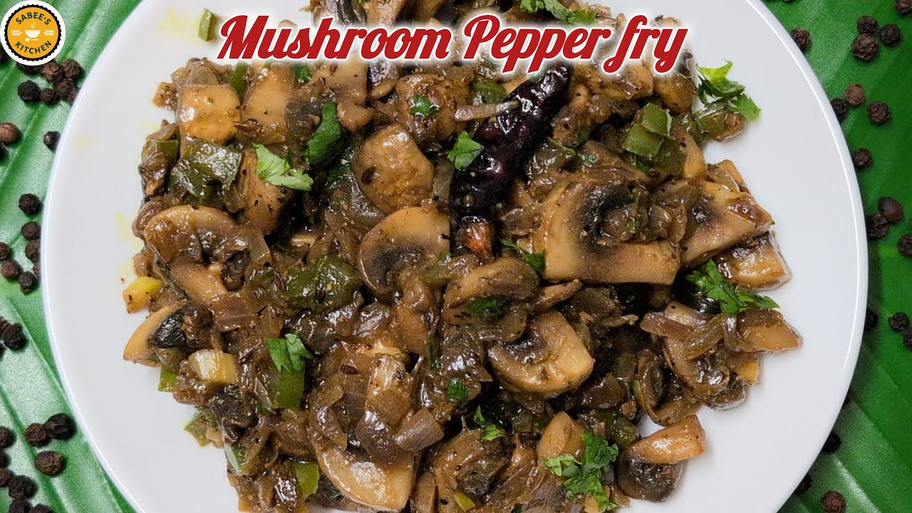 Mushroom Pepper Fry Recipe | Mushroom Fry | Mushroom Pepper Masala ...