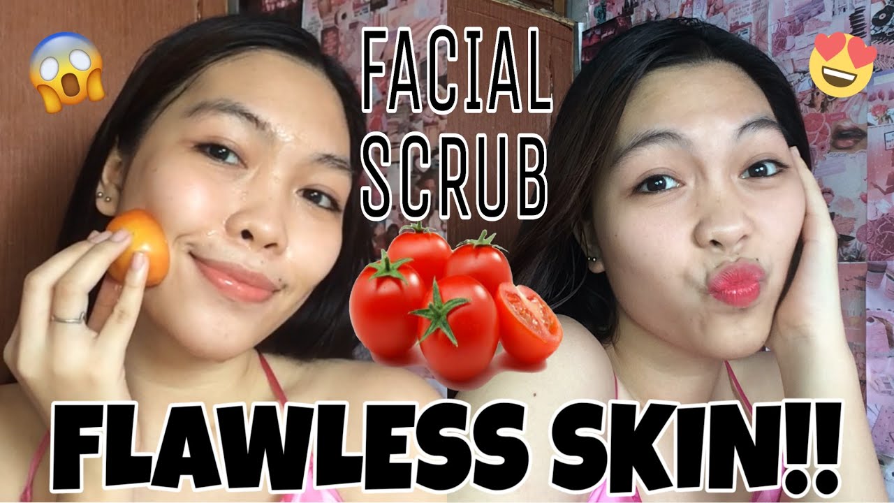 DIY TOMATO FACIAL SCRUB!! FLAWLESS AND CLEAR SKIN 2020!🍅 - YouTube