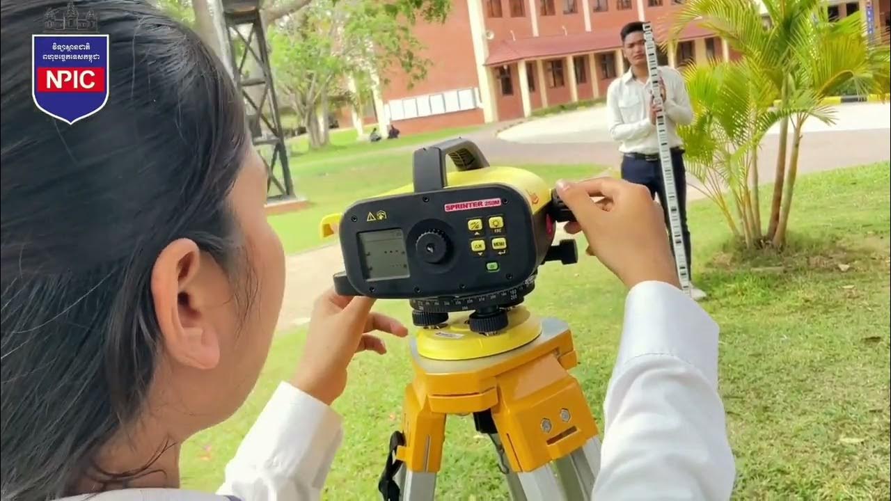 How to set up and use digital level ( Leica ) by NPIC Students @khonsokunthearoth402 - YouTube