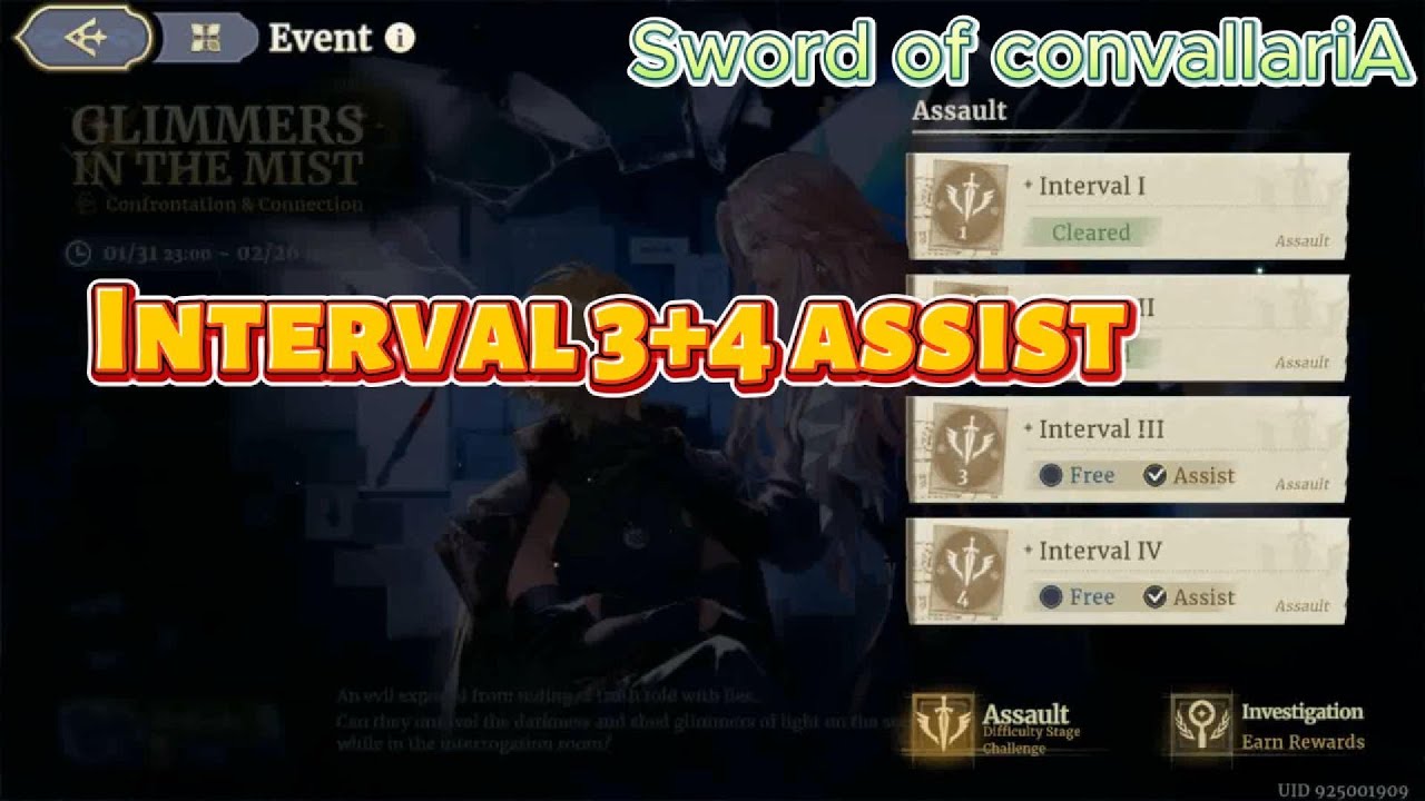 Sword of Convallaria - Glimmer in the mist Interval 3+4 assist - YouTube