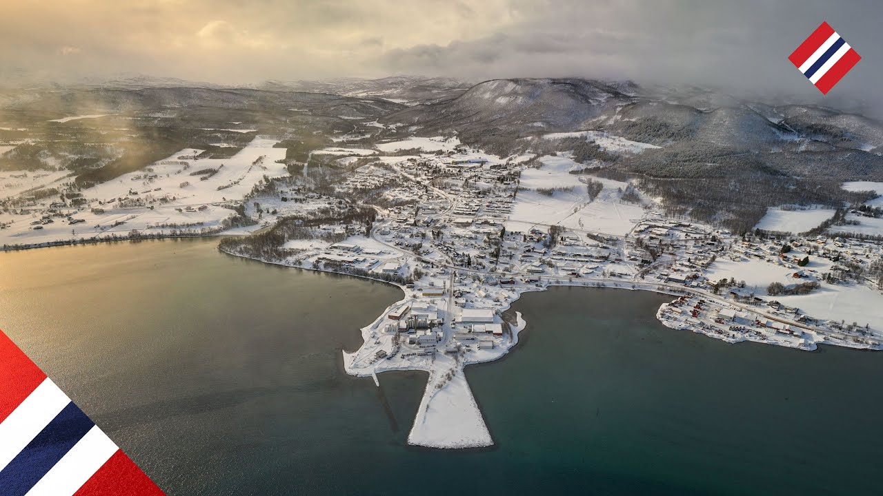 Storsteinnes winter views from the air - YouTube