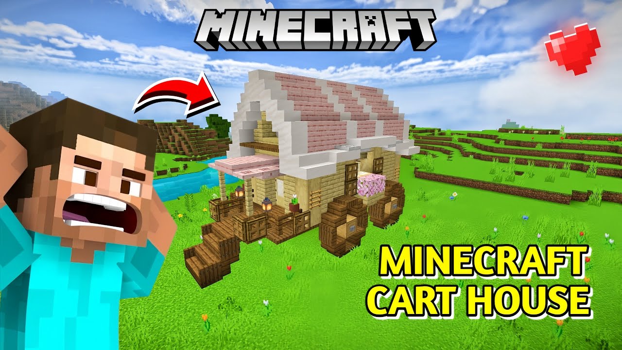 HOW TO BUILD A CART HOUSE IN MINECRAFT - YouTube
