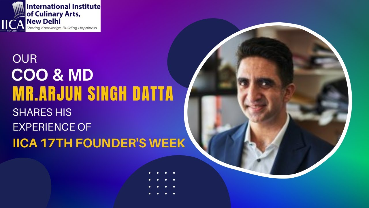 IICA's COO & MD, Mr. Arjun.S.Datta shares his experience and thanks ...
