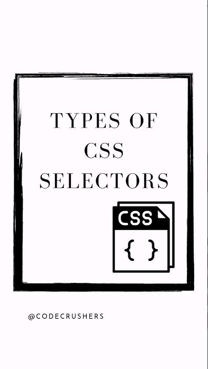 🎨 CSS Selectors Explained in a Snap | #Shorts #css | code crushers - YouTube