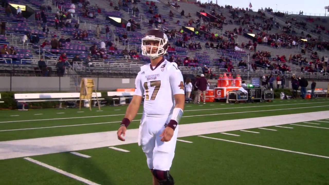 Mississippi State QB Tyler Russell warming up at Ole Miss - 11/24/12 ...