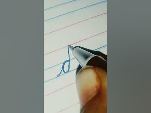 How to write 'd' in Cursive Letter 💫 - YouTube