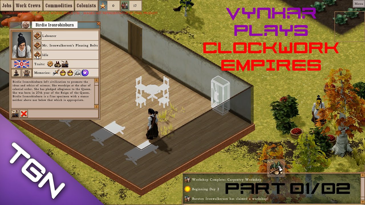 Let's try Clockwork Empires - first hour of gameplay - part 01/02 - YouTube