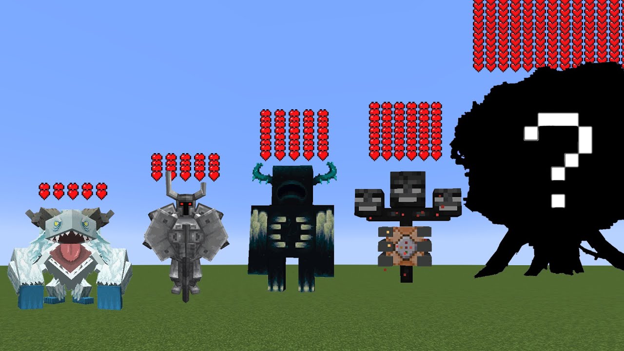 Which Bosses is Immortal? Minecraft BOSSES Health Comparison (2024 ...