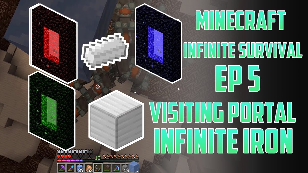 VISITING PORTAL (INFINITE RON) | MINECRAFT INFINITE SURVIVAL EP5 - YouTube