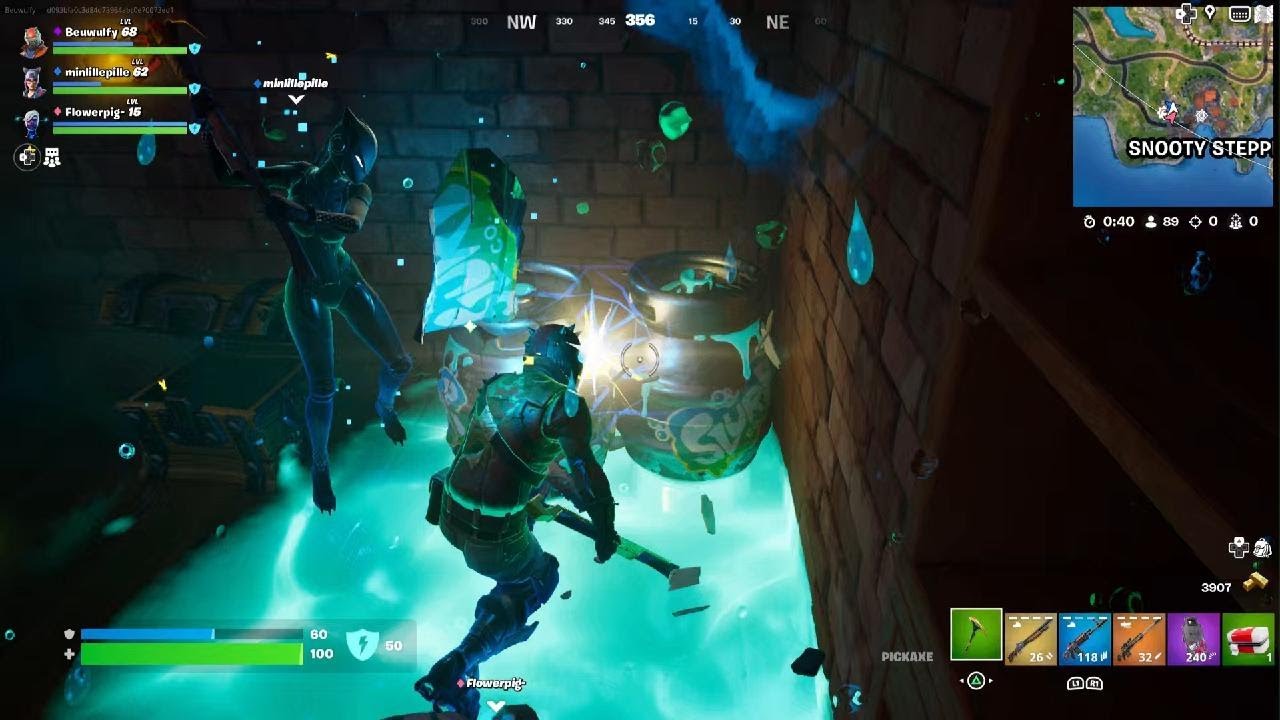 Fortnite - Deal 200 damage to enemies at snooty steps - YouTube