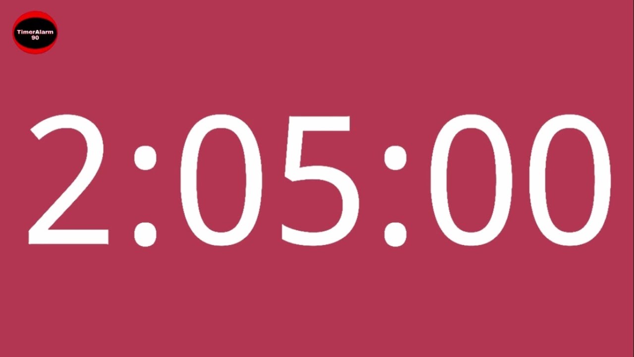 2 Hour 05 Minutes Timer | 125 Minutes Countdown Timer - YouTube