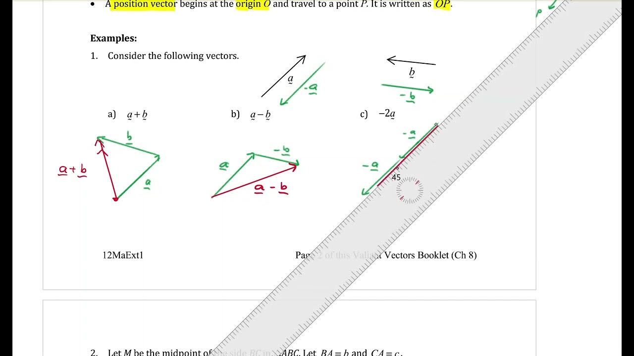 Yr 12 Ext 1 Vectors 1- Directed Intervals and Vectors - YouTube