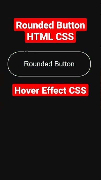 Cara Membuat Rounded Button Dengan Html Dan Css Mengareit Shorts Htmlcss Youtube