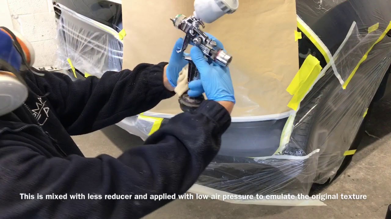 Painted &Textured Bumper Repair - YouTube