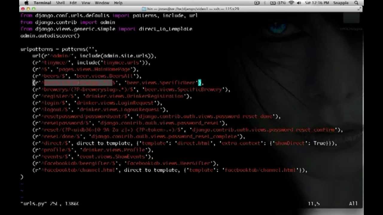 Django Tutorial 14 Reverse Urls In The Template Hacked Existence Youtube 0535