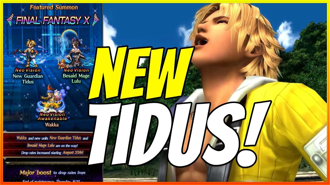 New Guardian Tidus is coming! Summoner Yuna & NV Auron Upgrades! FFBE News [Amazon App Store ...