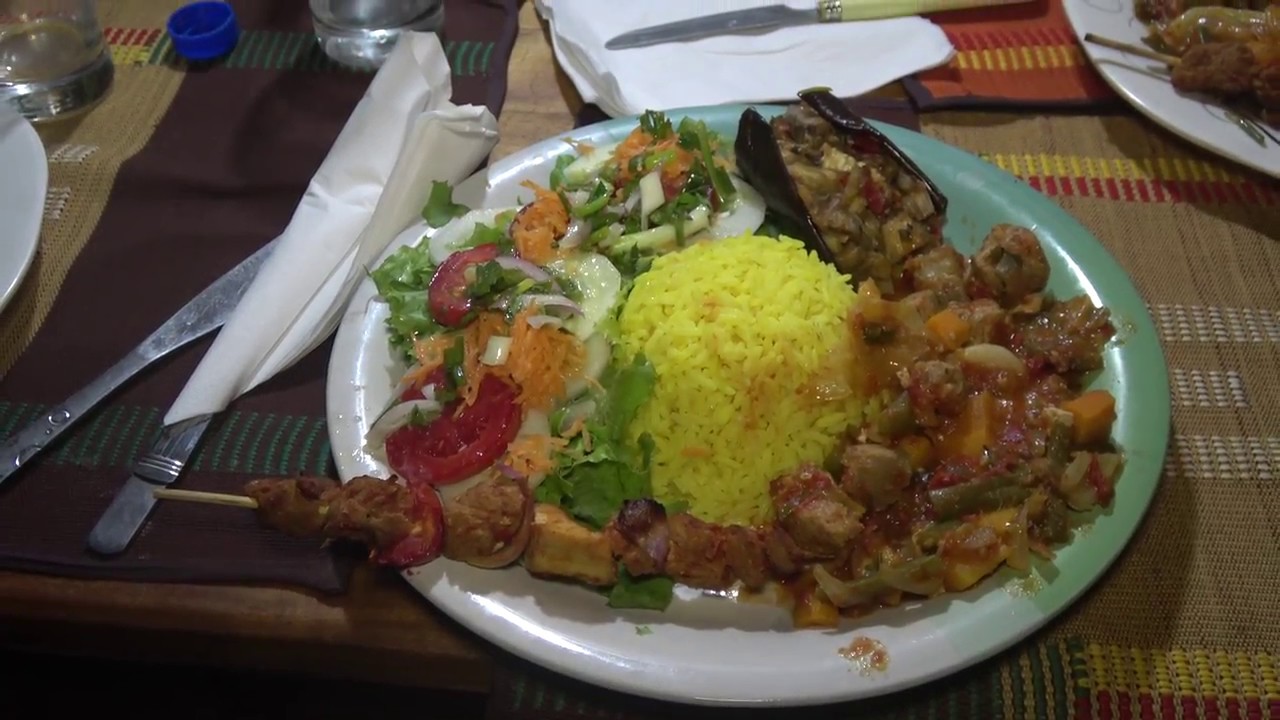 Dinner at Vegan Restaurant in Cotonou Benin - Roots Tour Nov 2017 - YouTube