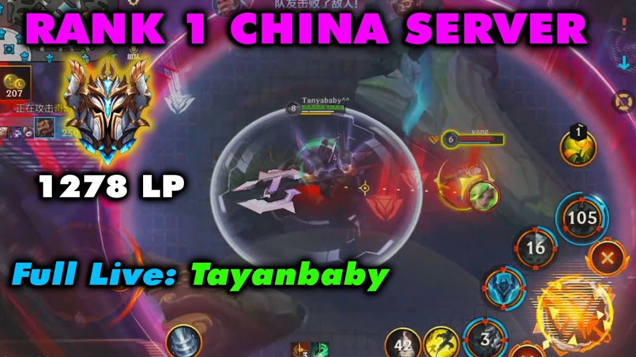 Wild Rift China Live Rank 1 - 1278 LP | Tayanbaby Hard Sovereign rank ...