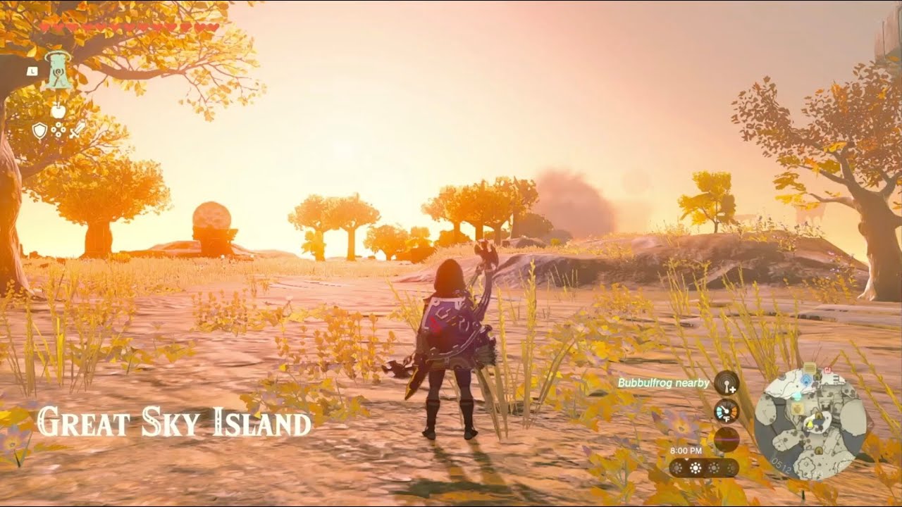 Bubbulfrog Gem In Pit Cave Great Sky Island (Zelda: Tears of The ...