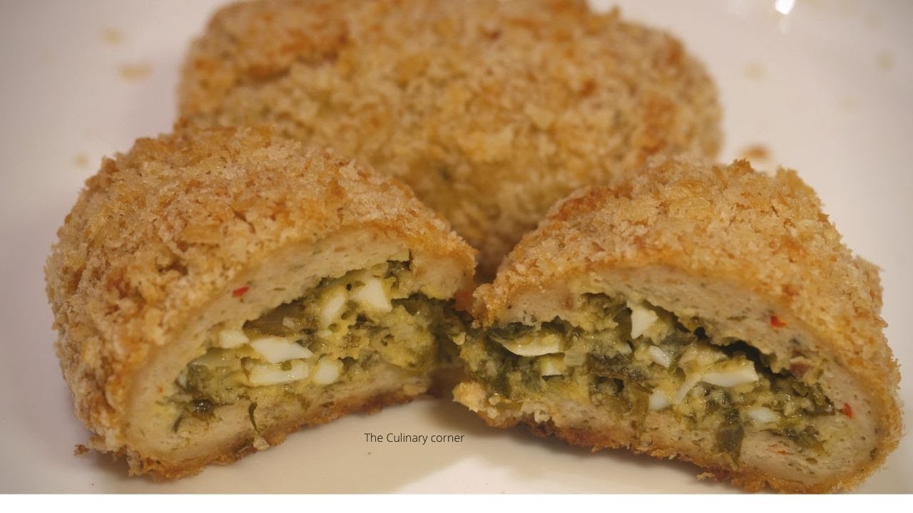 Make the Chicken cutlets / patties with eggs in the middle - YouTube