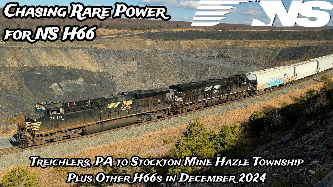 Chasing Rare Power for Norfolk Southern H66. Treichlers to Stockton ...