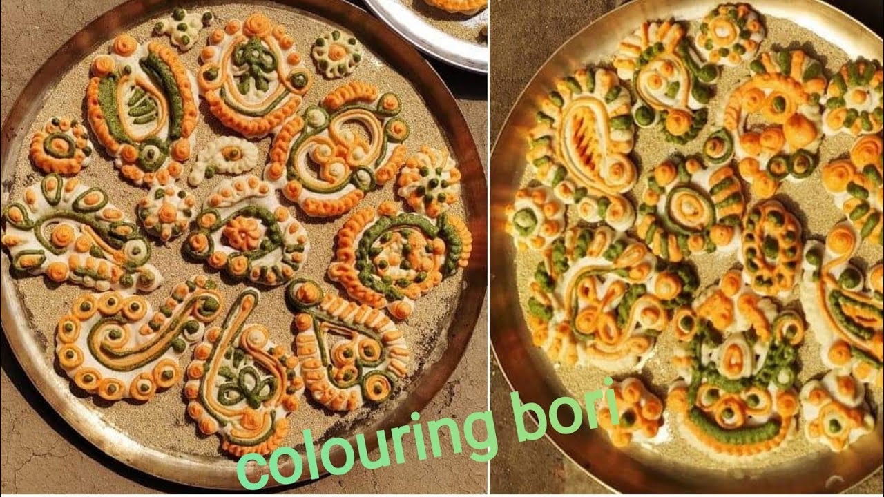 simple colouring bori design/colouring naksa bori design/ colouring ...