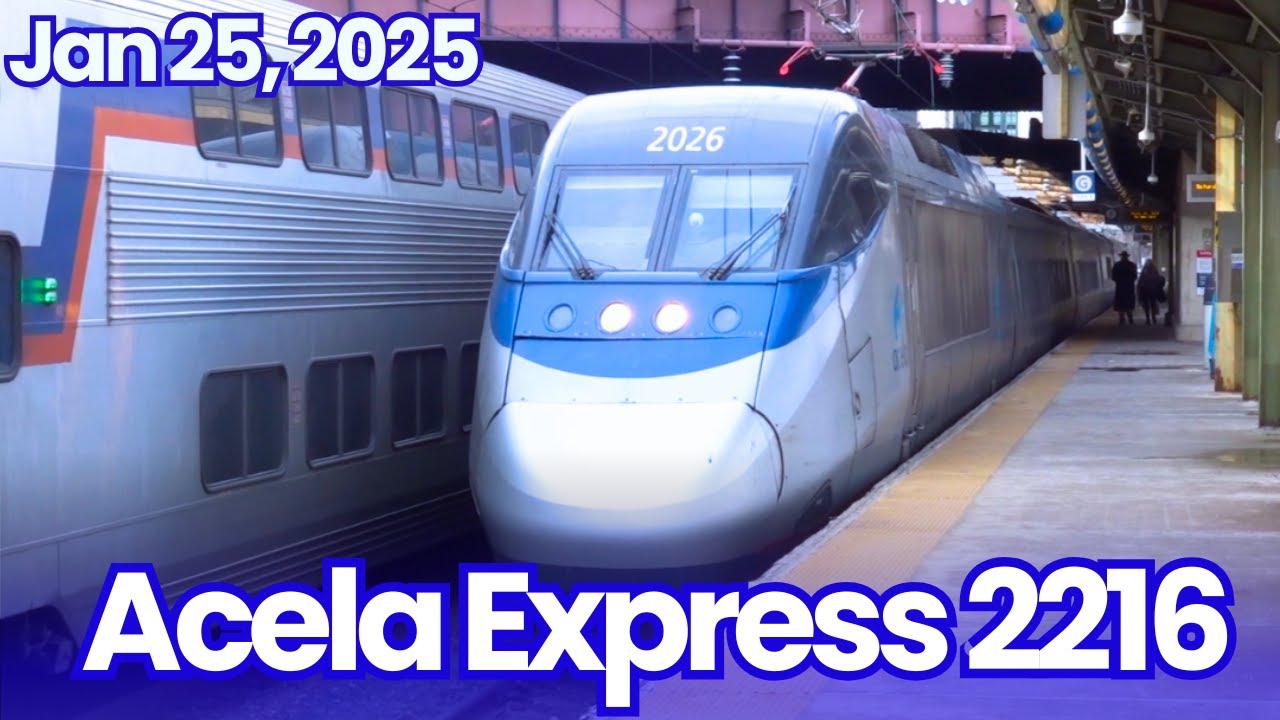 Acela Express 2216 at Baltimore Penn with MARC HHP 8 Cameo: Jan 25 ...