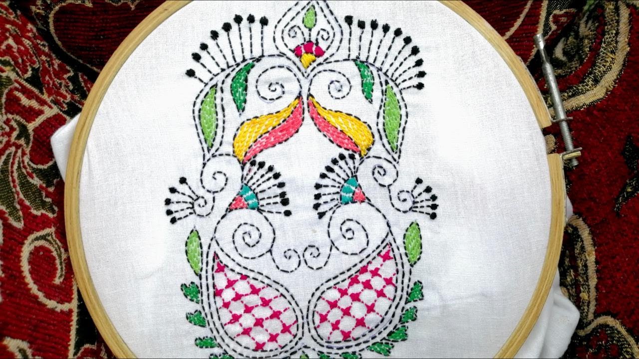 Nakshi Kantha stitch with mind blowing design. Design Looks awesome on ...