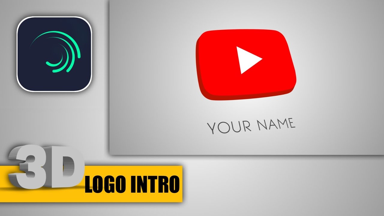 Alight Motion 3D logo Intro Nasıl Yapılır ? | How to make alight motion ...
