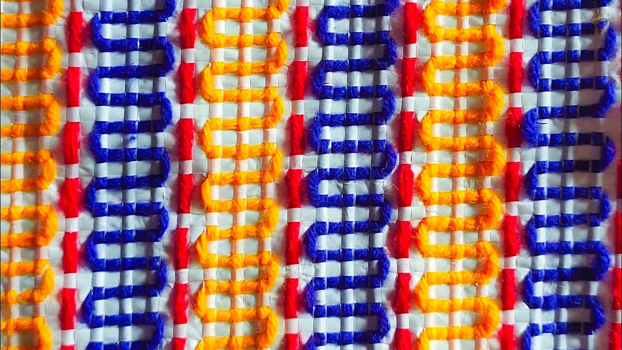 New plastic ason design on plastic bag neddle work chawal ki bori par ...