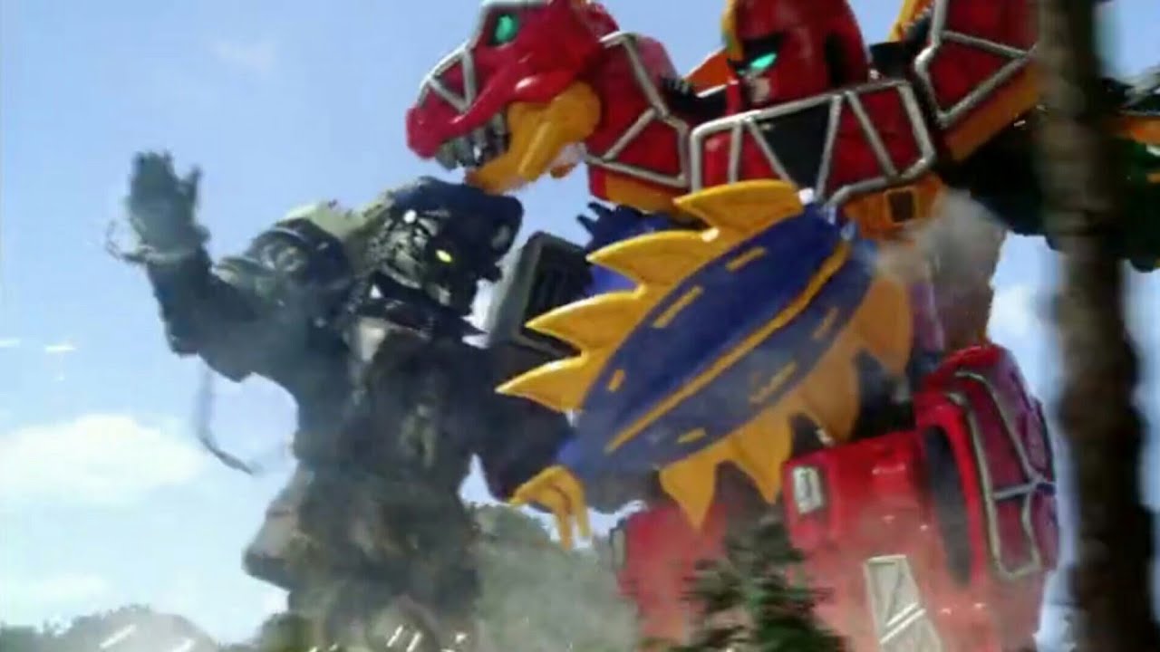 Megazord Vs Slammer Dublado | Power Rangers Dino Charge - YouTube
