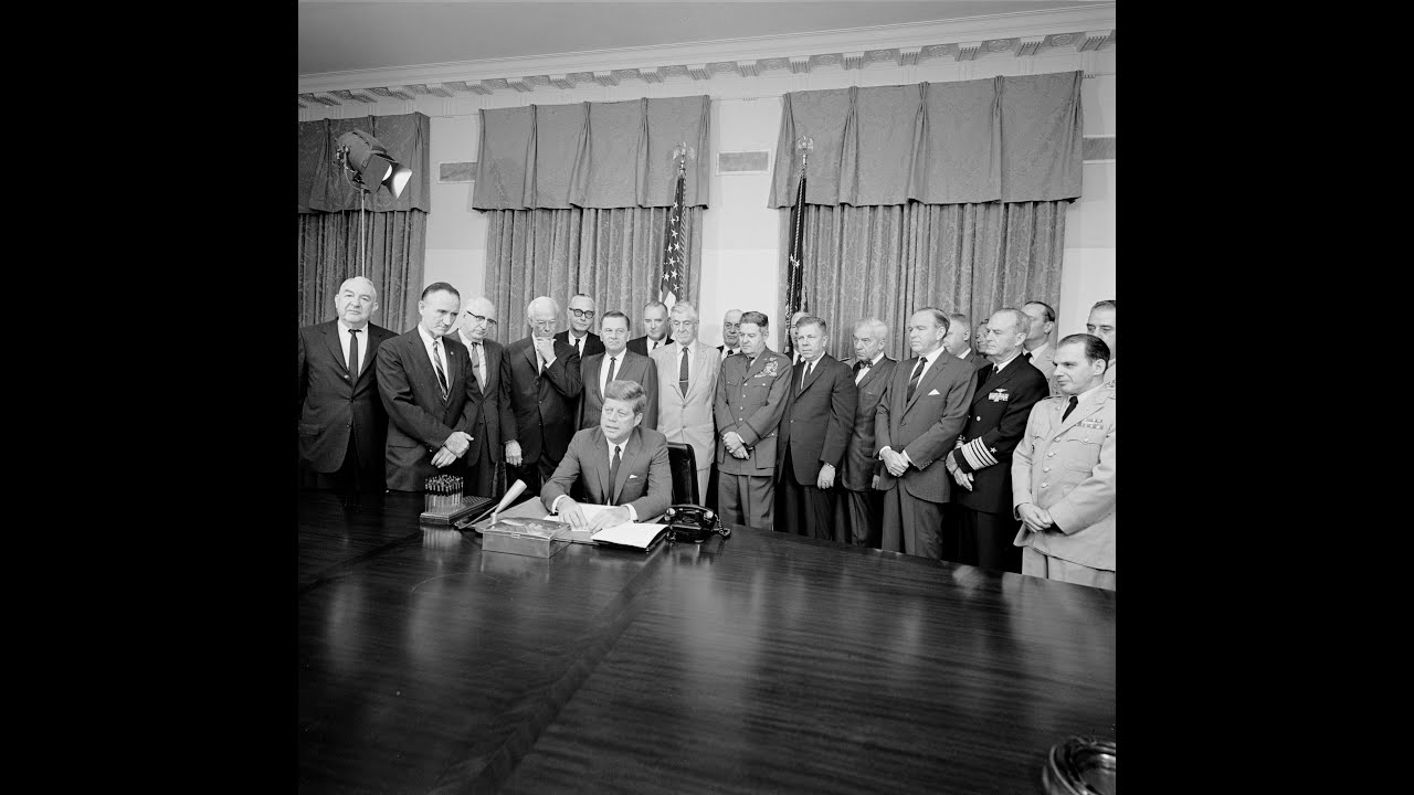 October 2, 1963 - President John F. Kennedy Signing the Uniformed ...