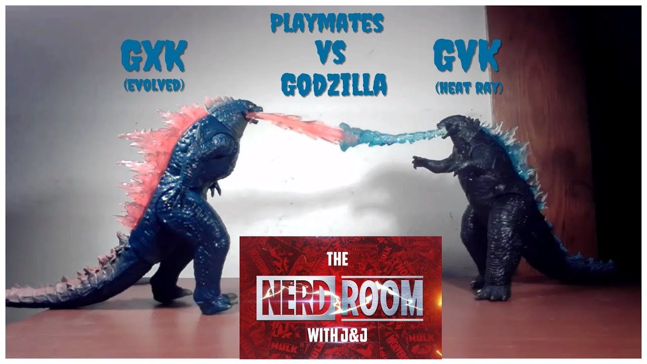 Playmates GvK Heat Ray vs GxK Evolved Godzilla Figures - YouTube