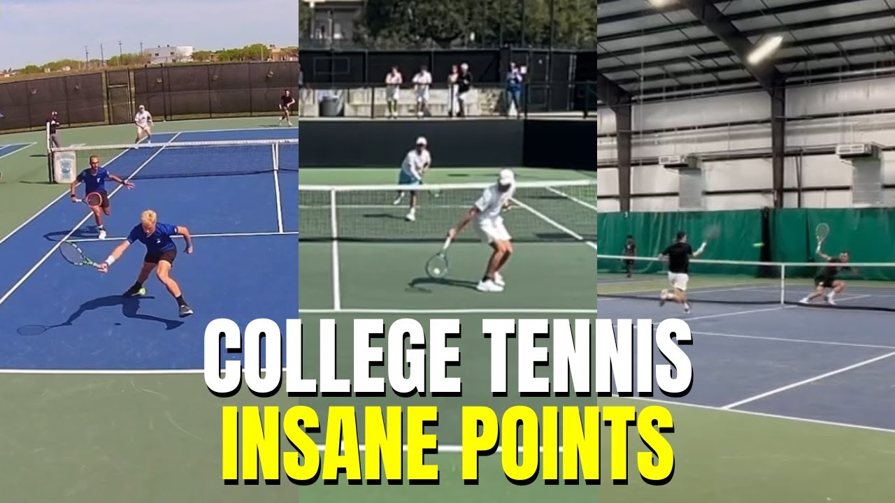 Insane College Tennis Points (Part 1) - YouTube