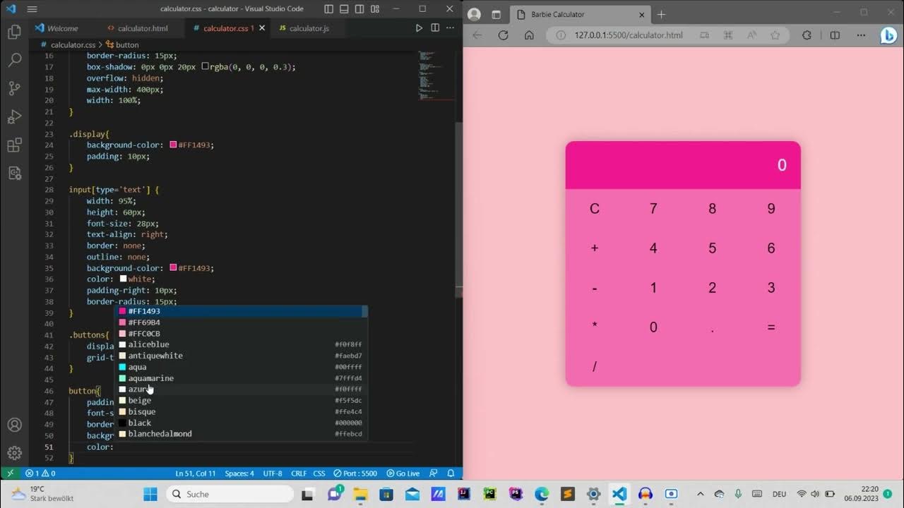 ASMR Coding _ Barbie Calculator _ HTML, CSS, Javascript - YouTube