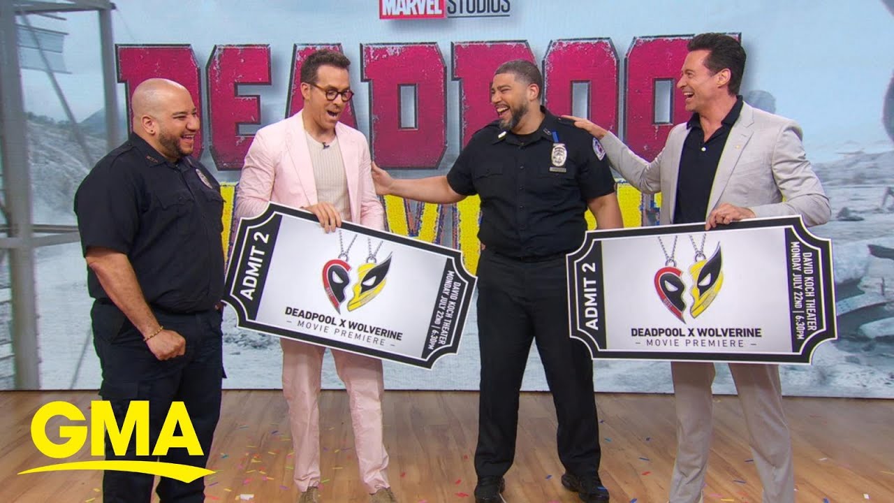 Hugh Jackman and Ryan Reynolds honor hospital security guards live on ...
