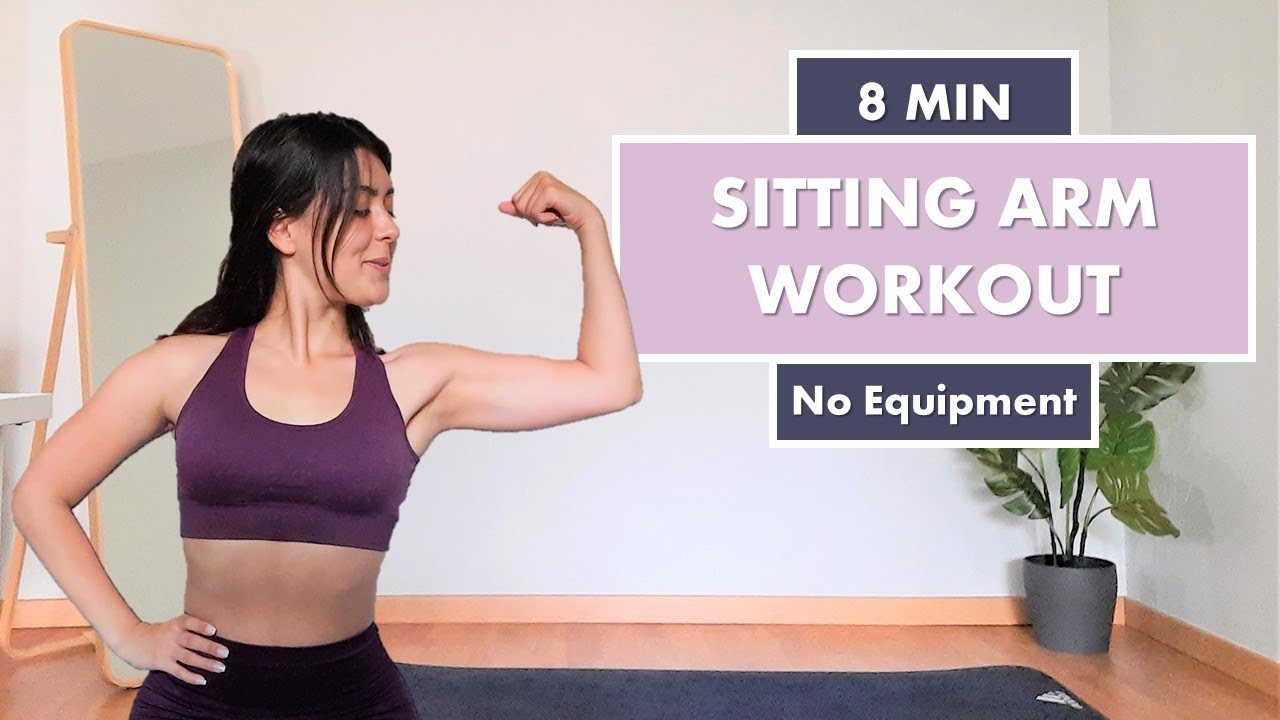 Sitting Arm Workout // No Equipment, No Planks, No Push-ups - YouTube