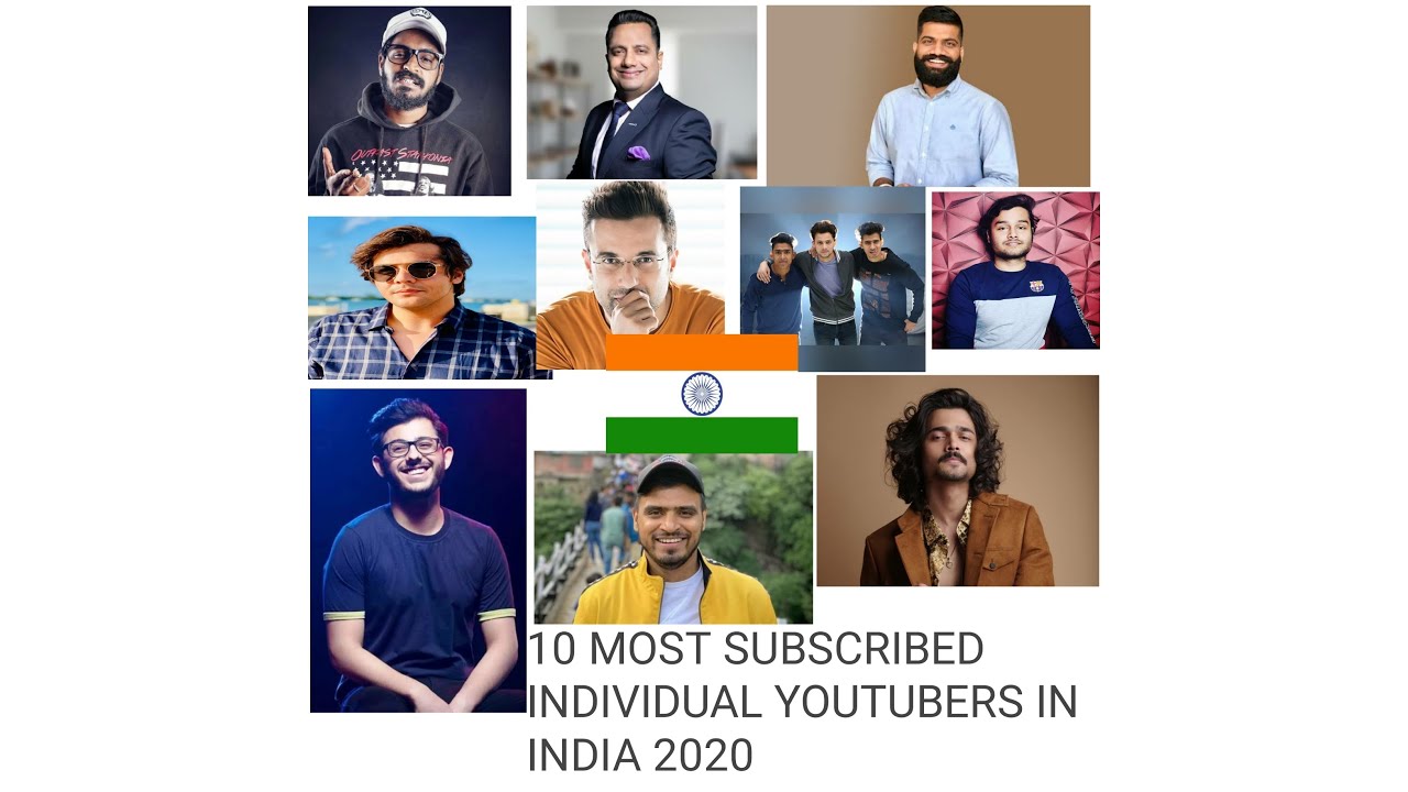 10 MOST SUBSCRIBED INDIVIDUAL YOUTUBERS IN INDIA 2020/AMIT'Z FACT'S ...