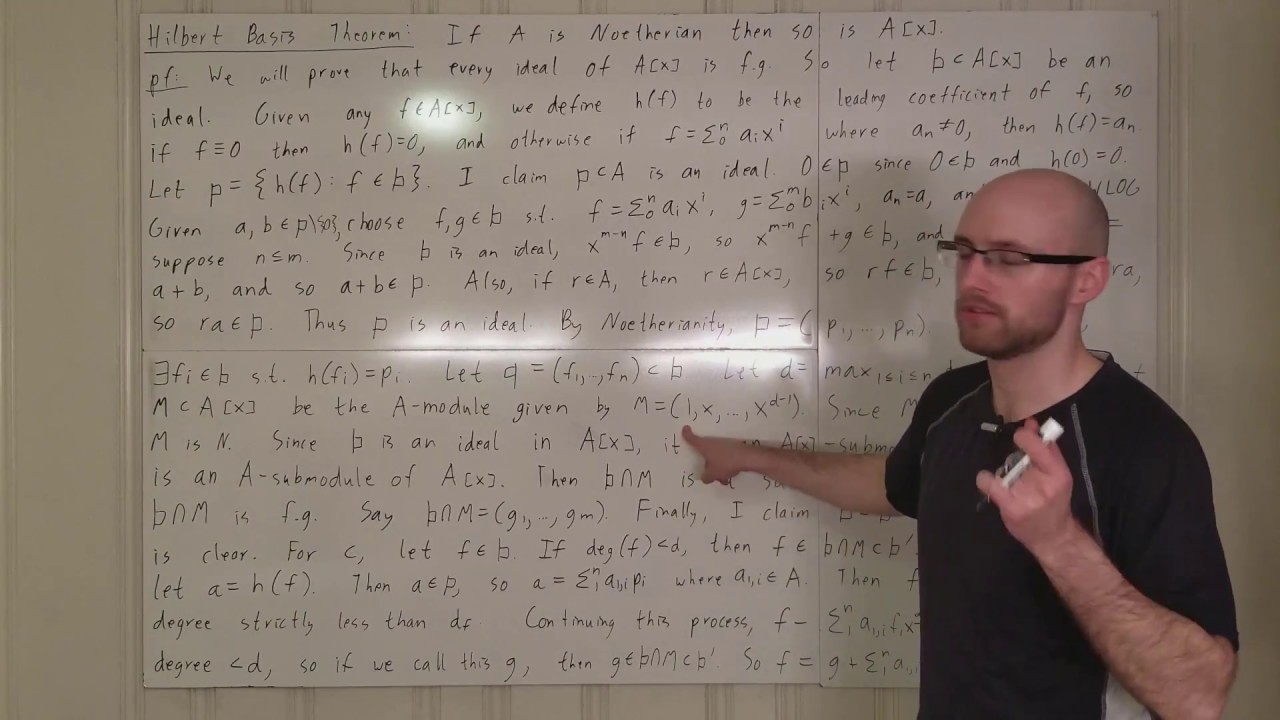 Ring Lecture 9.3: Hilbert Basis Theorem Part 2 - YouTube