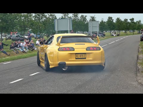 JDM Tuner Cars leaving Japfest! 1200HP Supra Mk4, Silvia S14, Mazda RX7 ...