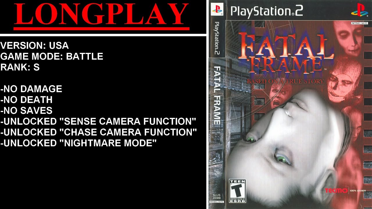 Fatal Frame [USA] (PlayStation 2) - (Longplay | Battle Mode | S Rank ...