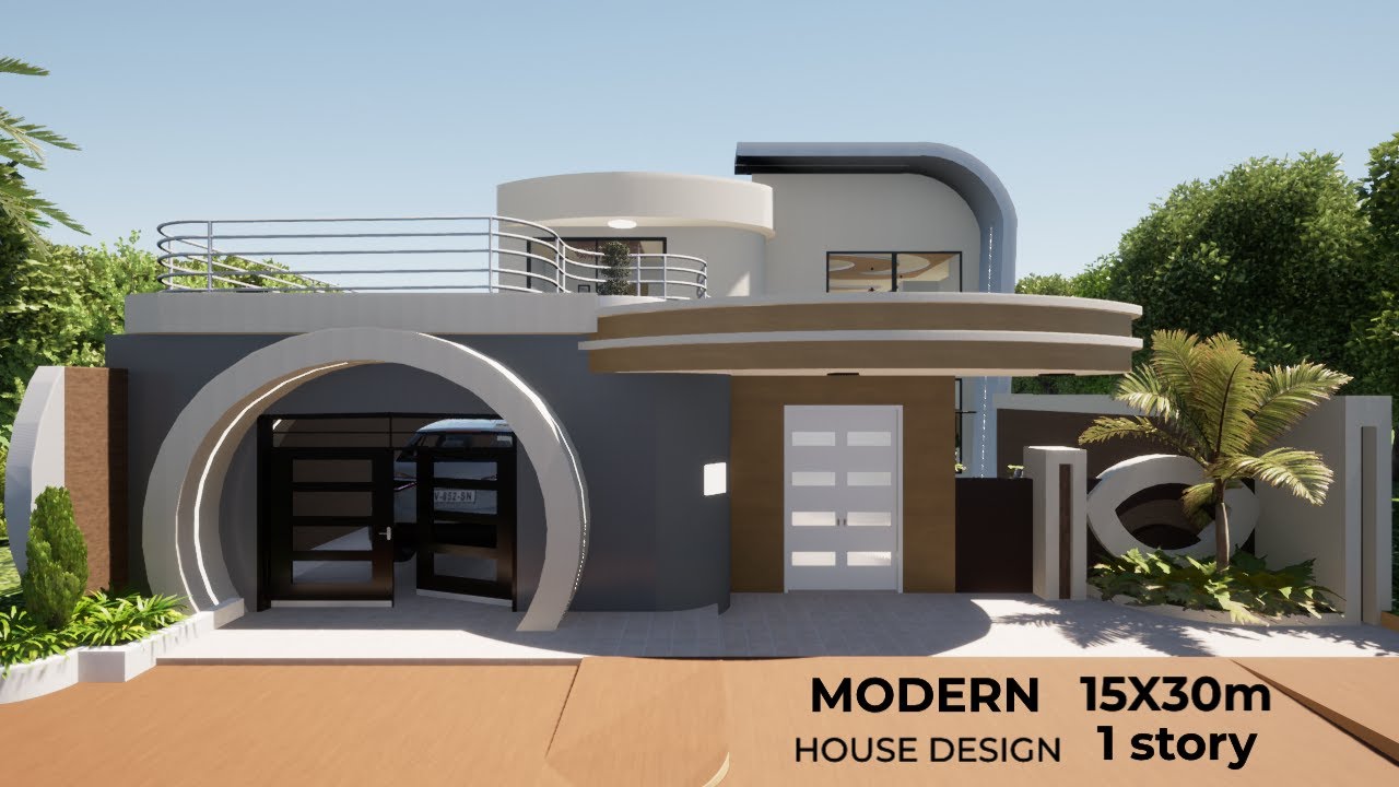 MODERN HOUSE DESIGN | 60k$ | 6BEDROOM 15*30m(450qm) | POOL - YouTube