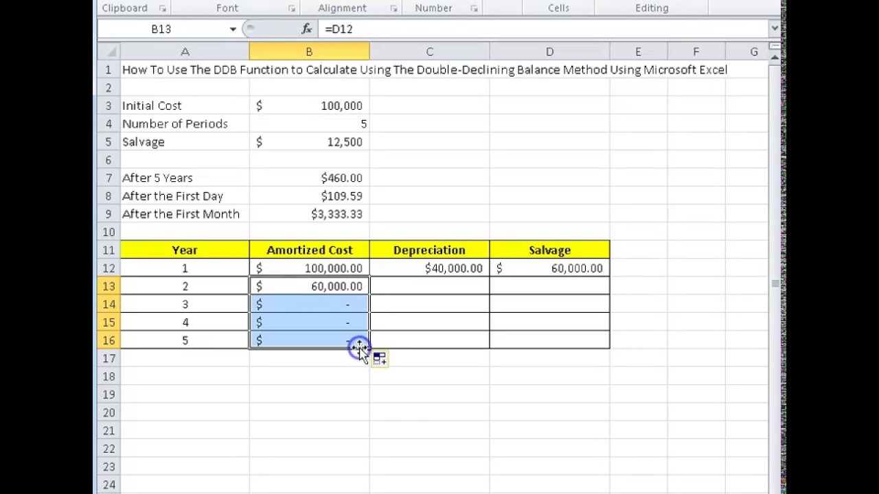 00177 How To Use The DDB Function To Calculate Using The Double 00177-how-to-use-the-ddb-function-to-calculate-using-the-double