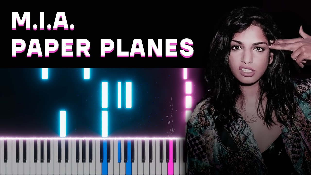 M.I.A — Paper Planes | EASY Piano Tutorial | Slumdog Millionaire, Far ...