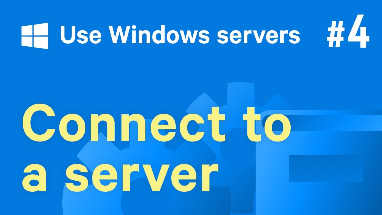 [Guide to Getting Started] Use Windows servers #4 - Connect to a server ...