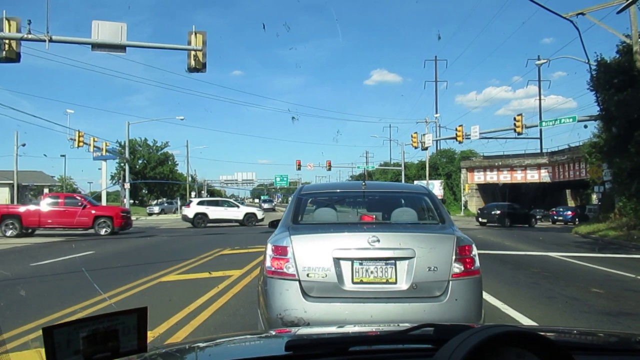 Driving US Route 13 North From Croydon To Levittown, PA In Bucks County ...