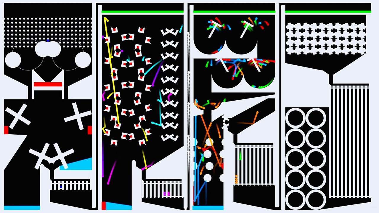 Collect the Marbles of All Colors in Algodoo - YouTube